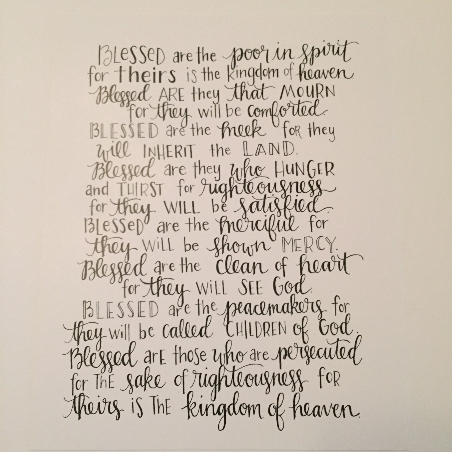 The Beatitudes Print - Etsy