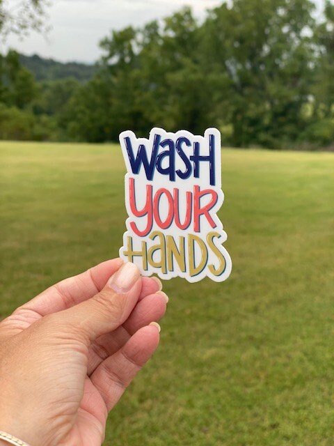 Wash Your Hands Vinyl Sticker - Etsy