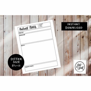 Printable Podcast Tracker Set - Etsy