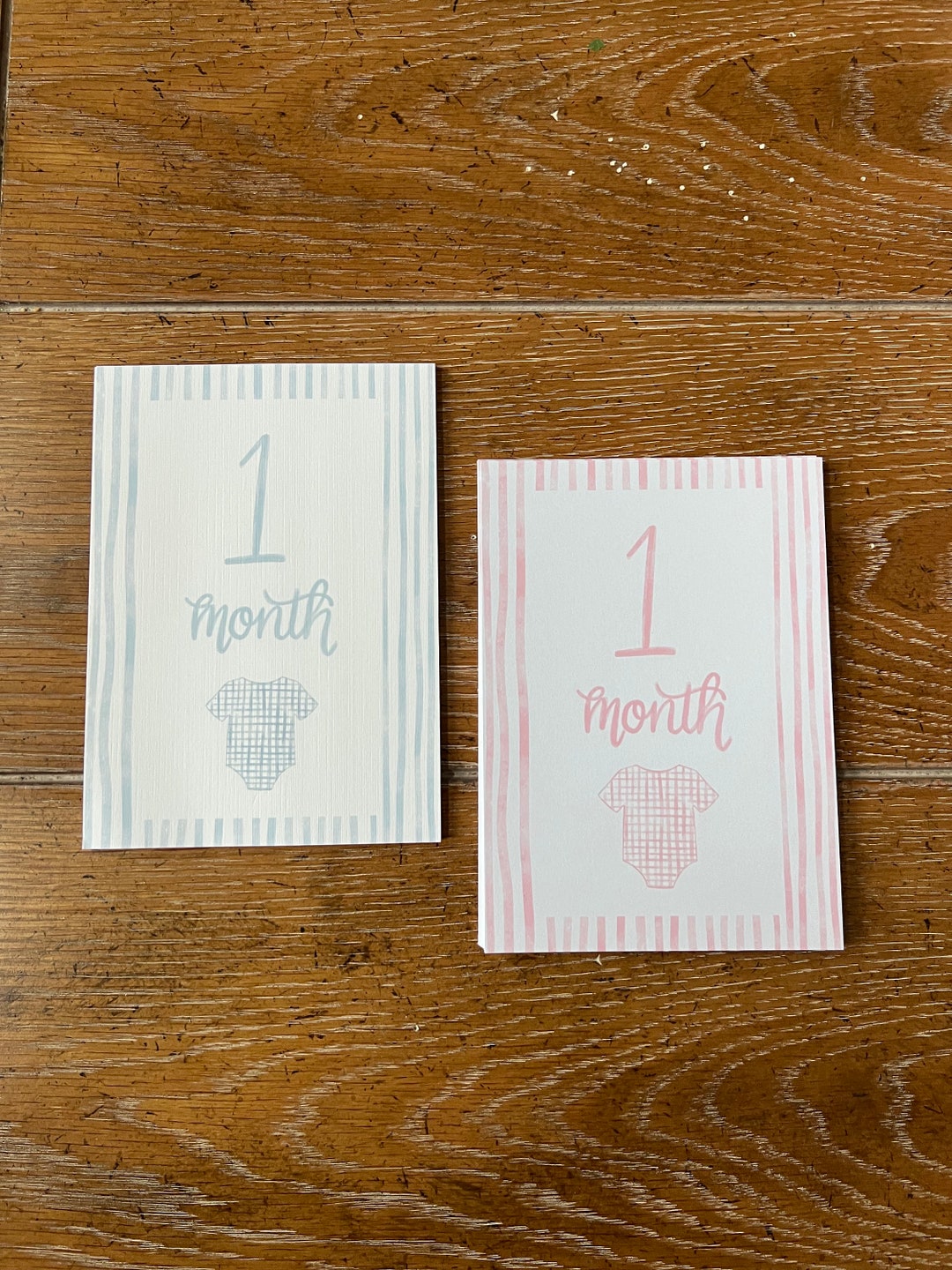 Baby Onesie Milestone Cards, Baby’s First Year Cards - Etsy