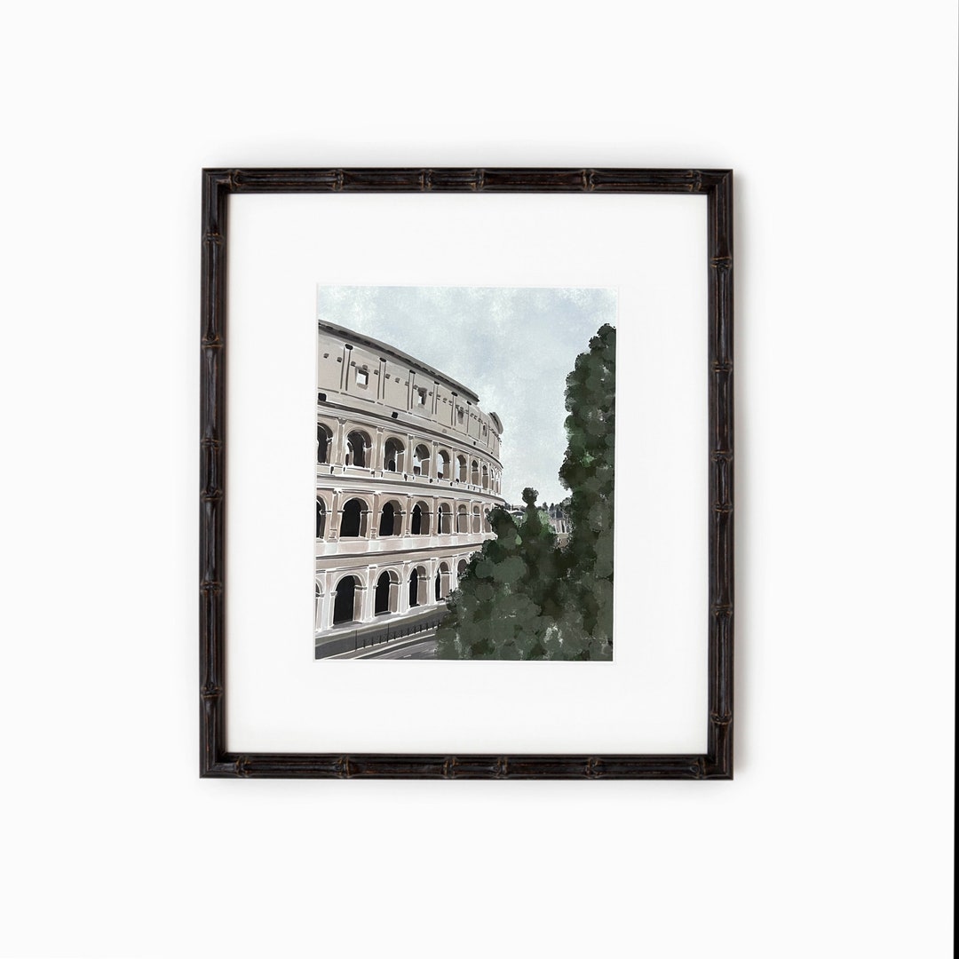 Colosseum Art Print, Rome Italy Wall Art, Colosseum Illustration - Etsy