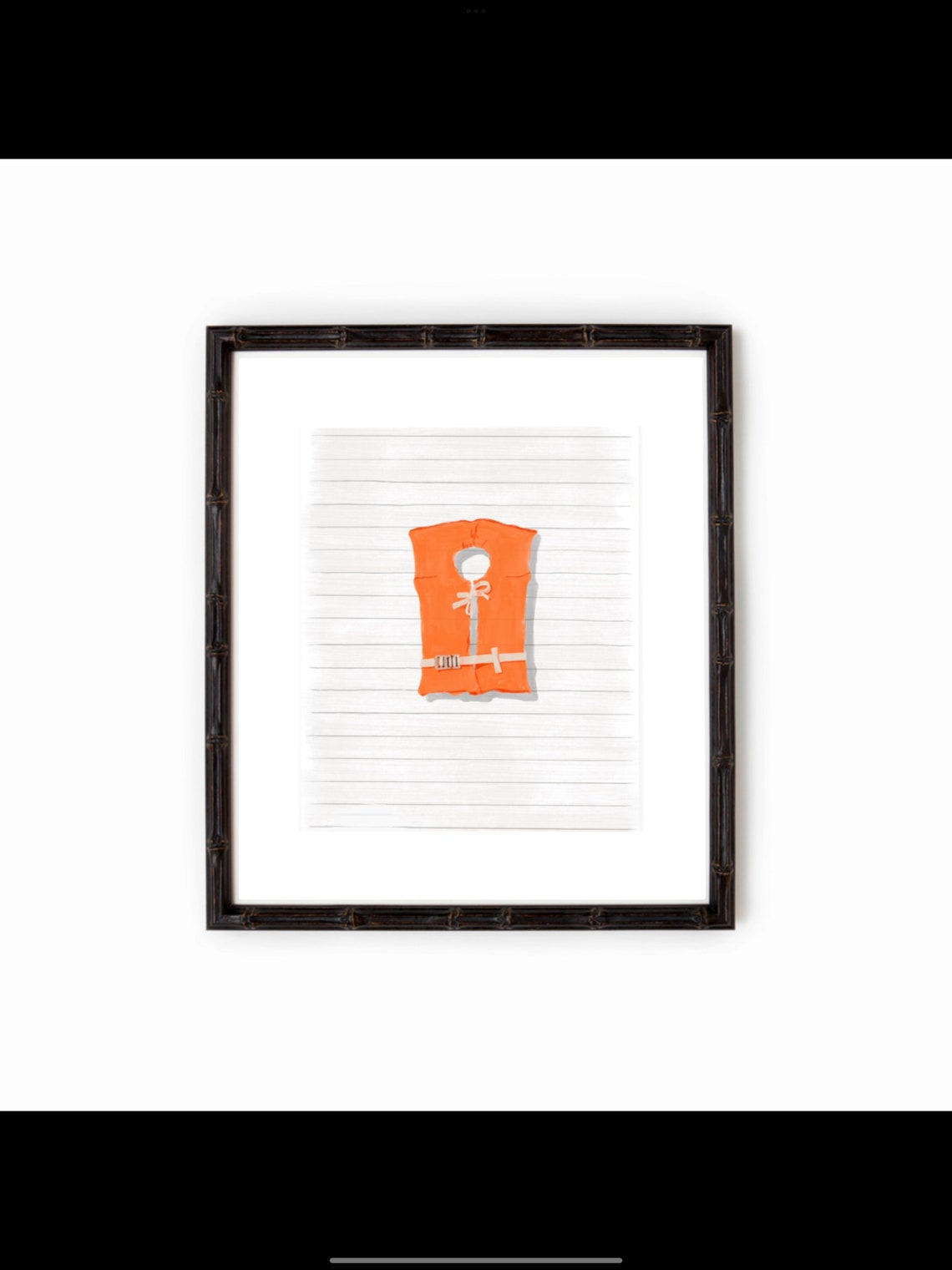 Life Jacket Artwork, Vintage Life Jacket Print, Lake Life Art Print ...