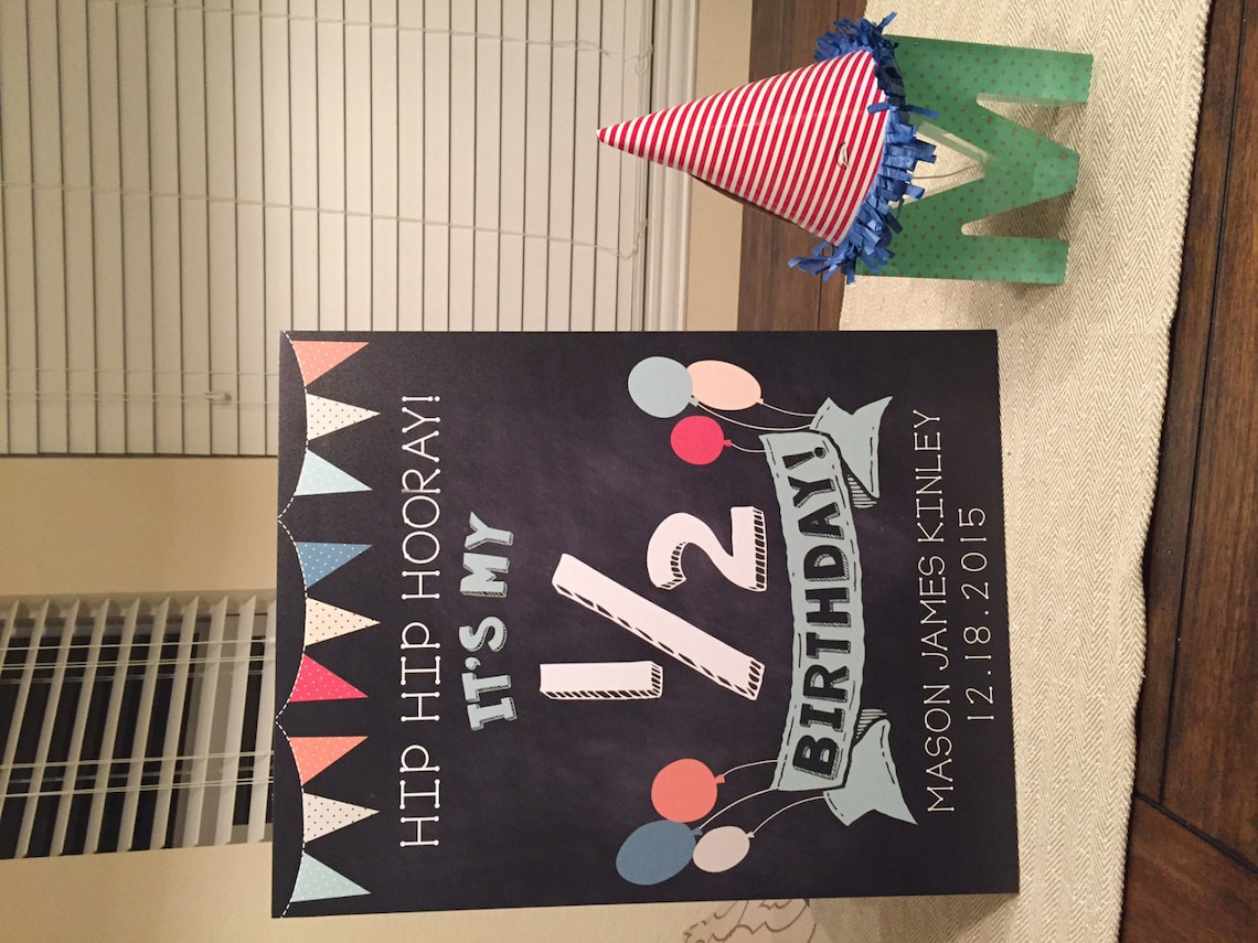 Half Birthday Sign Digital File Only - Etsy