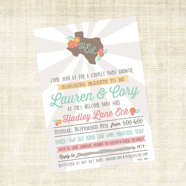 Texas Themed Party Invitation - Etsy