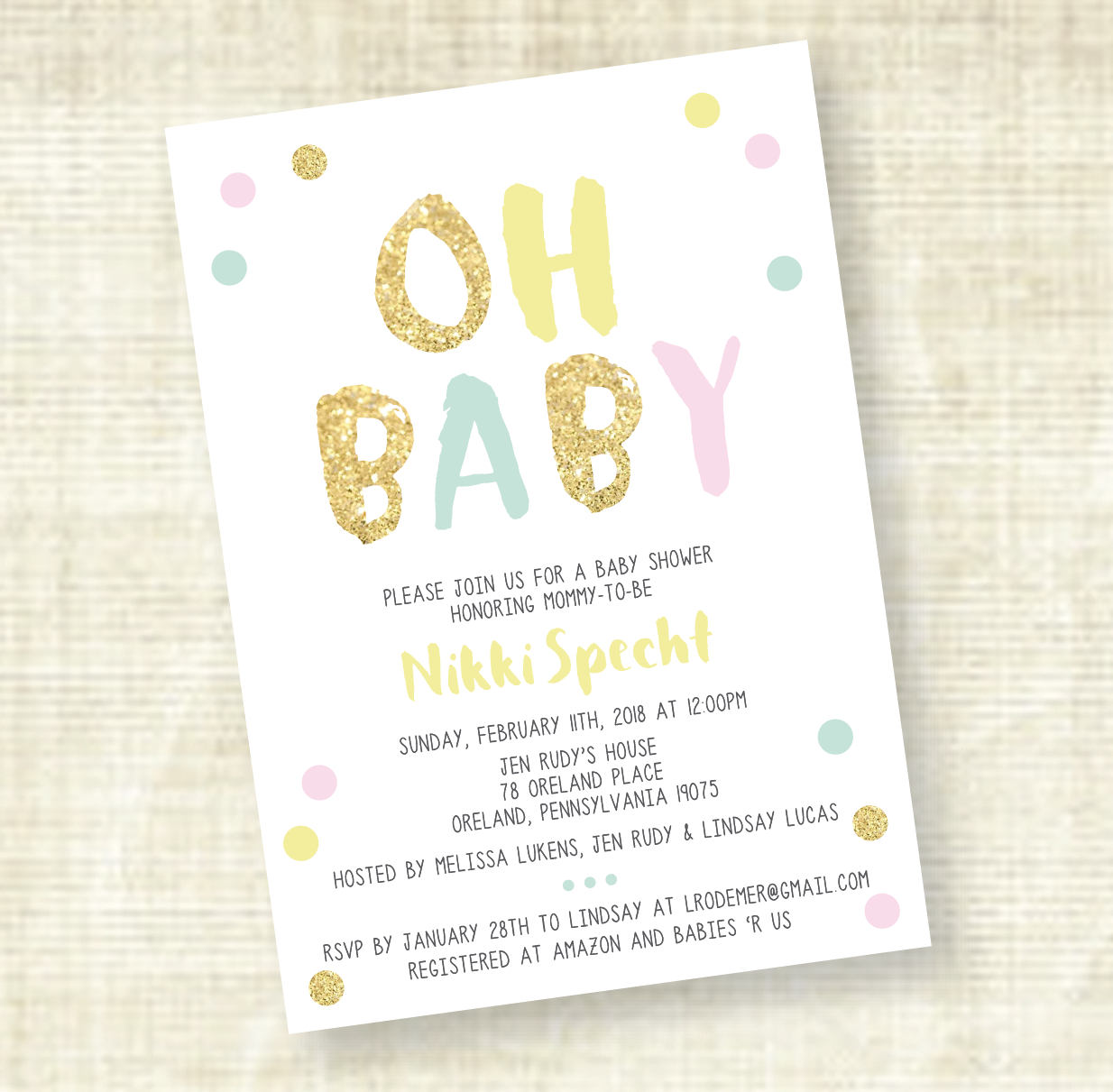 Gender Neutral Baby Shower Invitation - Etsy