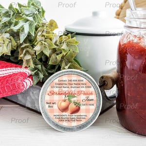 Editable Jelly Jar Label Template - Customizable Canning Labels ...