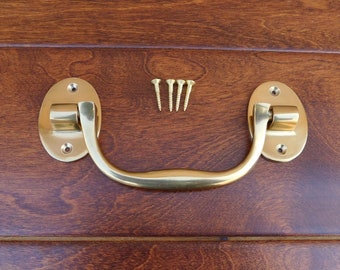 Brass chest handle | Etsy