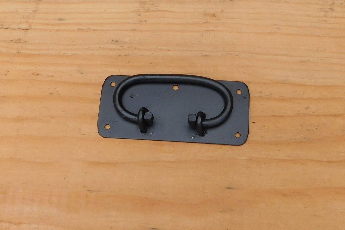 MP2000AB 4.25" X 2" Chest Handle. Rustic Antic Black Iron - Etsy