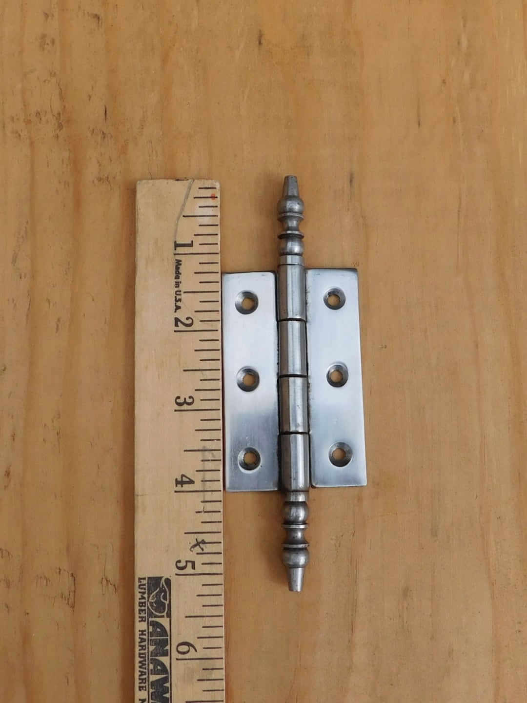 CI6003FF French Finial Hinge for Cabinets 5.25" Tip to Tip Cast Iron ...