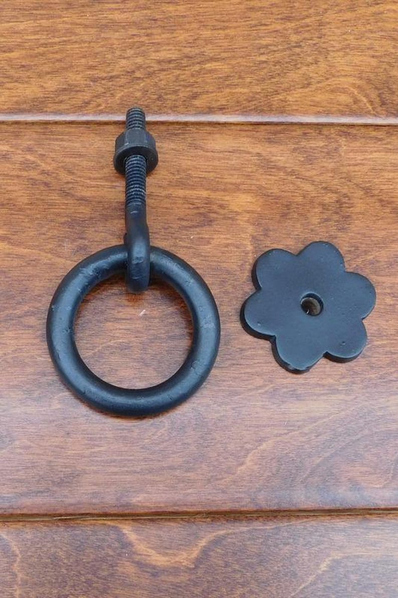 MP2004/6008 2" Cast Iron Ring Pull and Rose Antique Black - Etsy