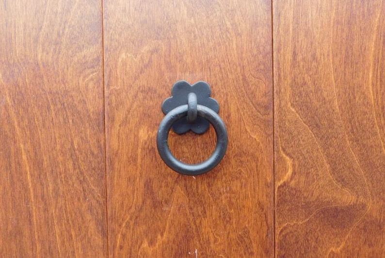 MP2004/6008 2" Cast Iron Ring Pull and Rose Antique Black - Etsy