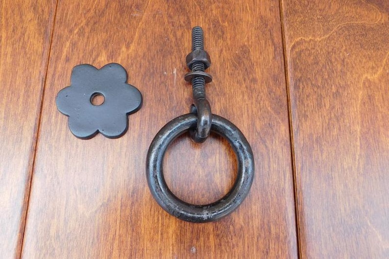 MP2004/6008 2" Cast Iron Ring Pull and Rose Antique Black - Etsy