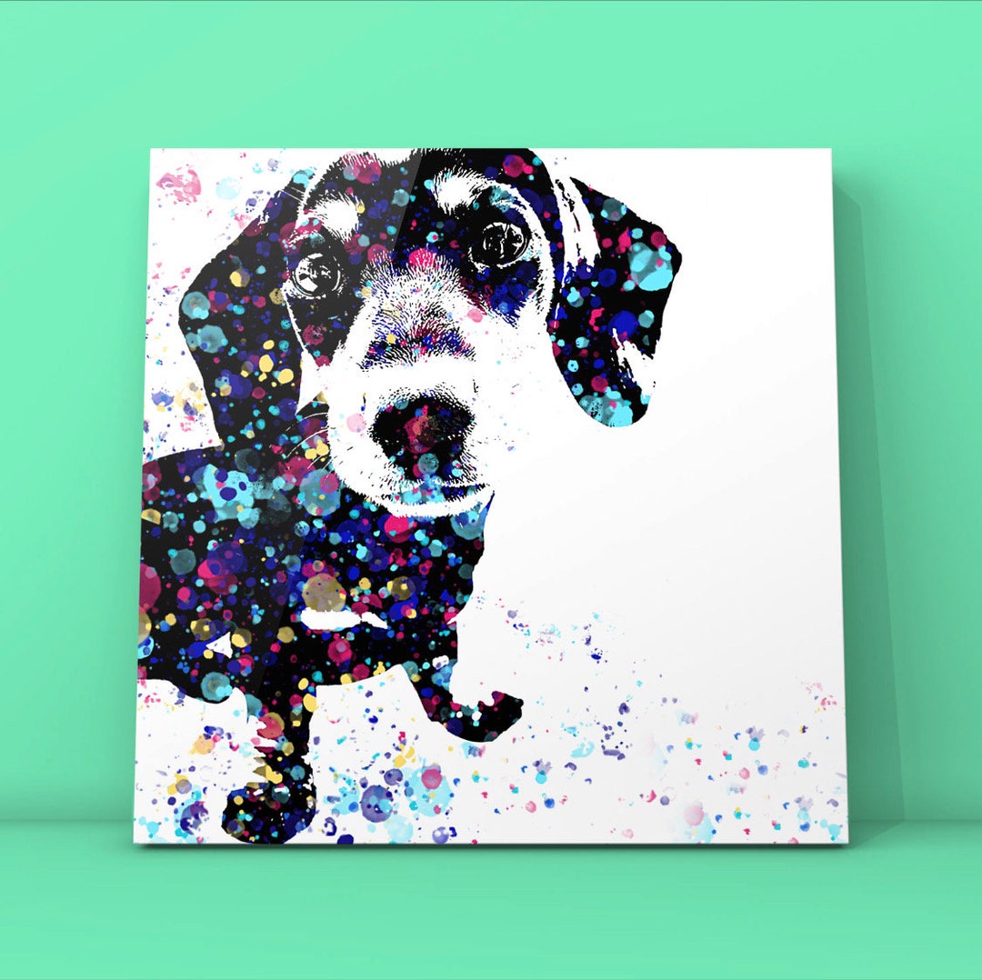 Dachshund Artwork, Dog Art Printable, Colorful Dog Digital Download ...