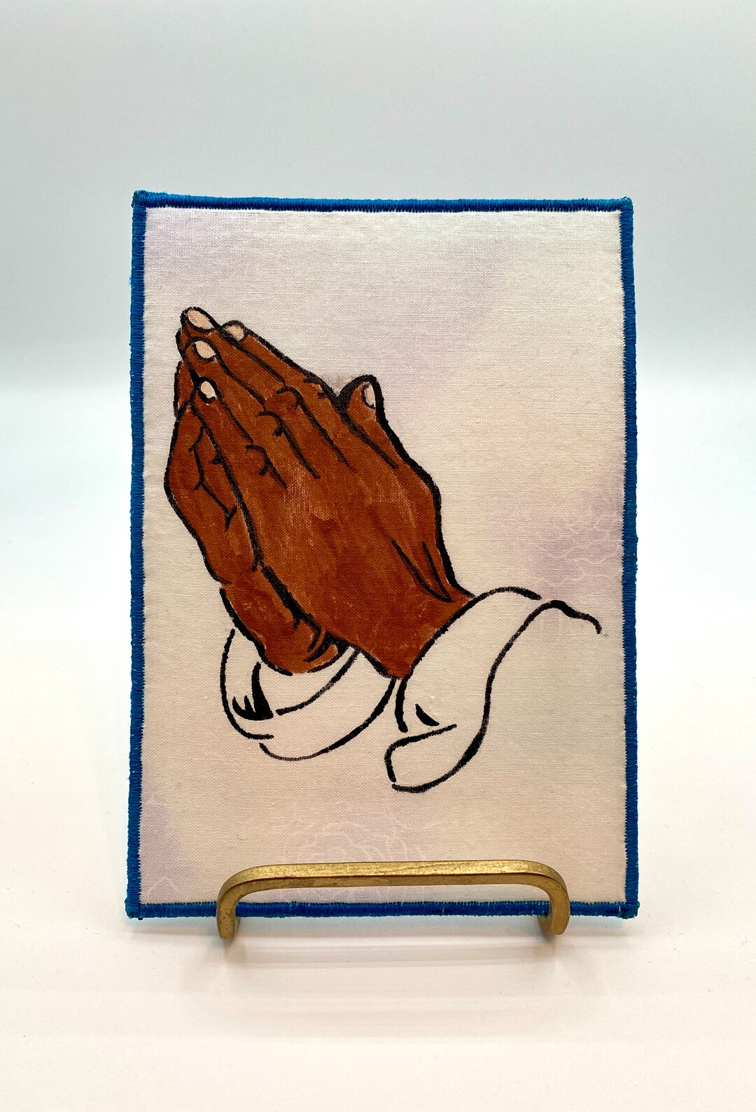 Praying Hands Fabric Postcard - Etsy