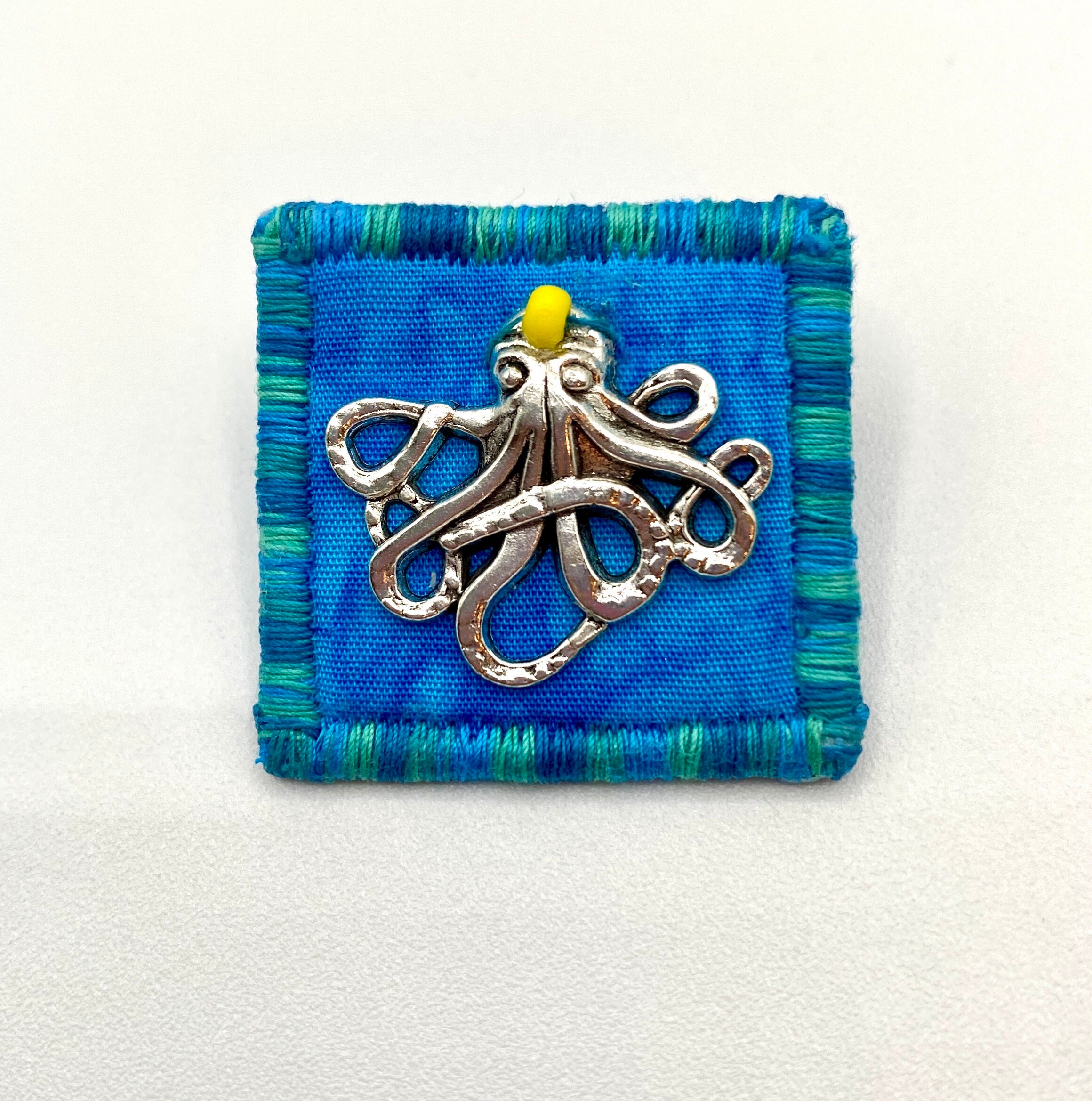 Octopus Fabric Pin - Etsy
