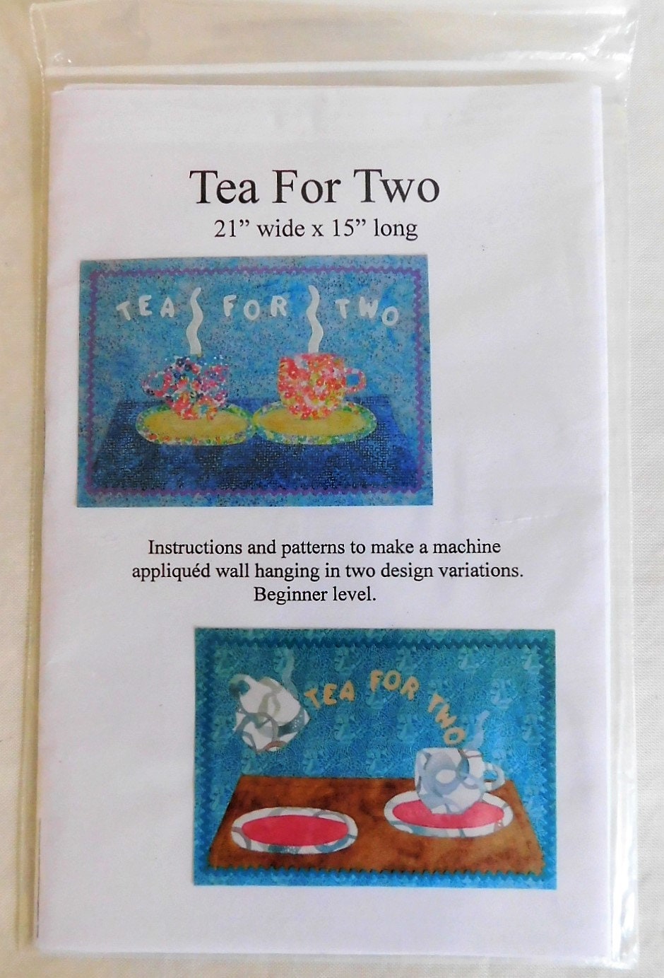 Pattern for Tea for Two Wall Hanging - Etsy