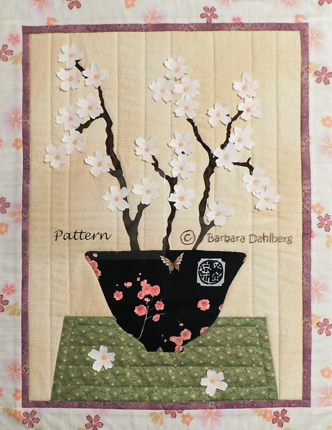 Pattern for Cherry Blossoms Art Quilt - Etsy