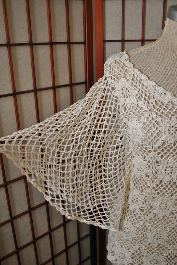 1970s Crochet Angel Wing Top - Gem