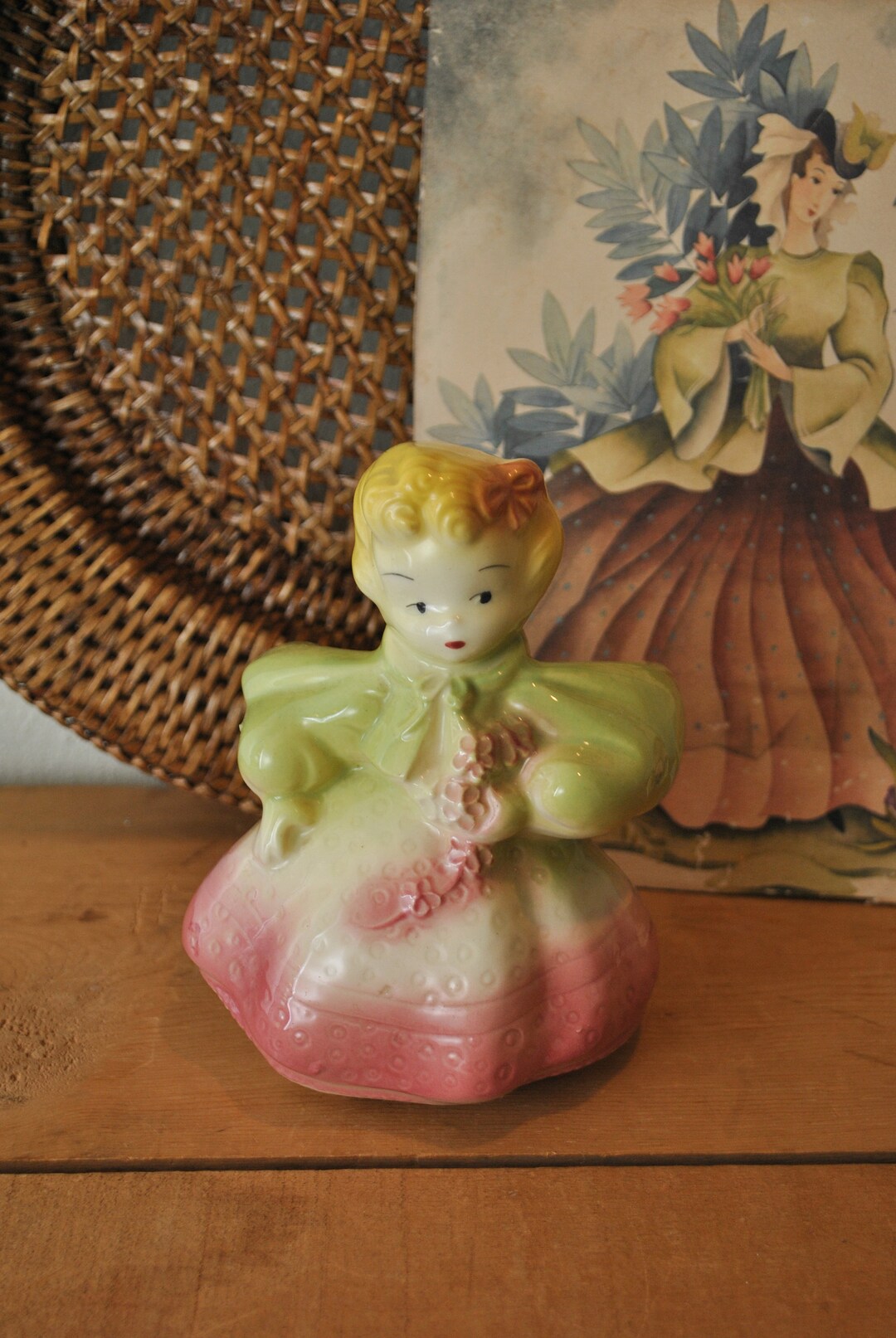 1950s Hull Flower Girl Planter - Etsy