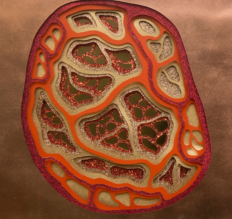 Orange Cell Art Biology Art Human Anatomy Art Science Cut - Etsy