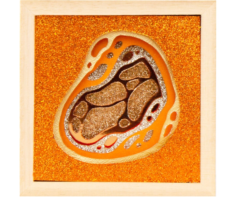 Orange Fall Cell Hand Cut Paper Art Gift for Doctor or - Etsy