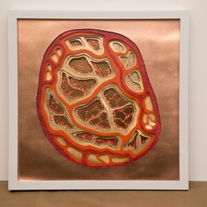 Orange Cell Art, Biology Art, Human Anatomy Art, Science, Cut Paper Art ...