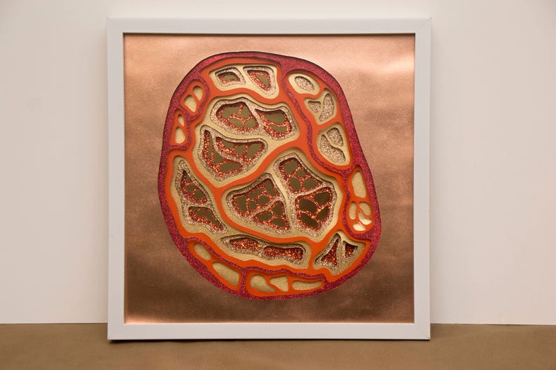 Orange Cell Art Biology Art Human Anatomy Art Science Cut - Etsy