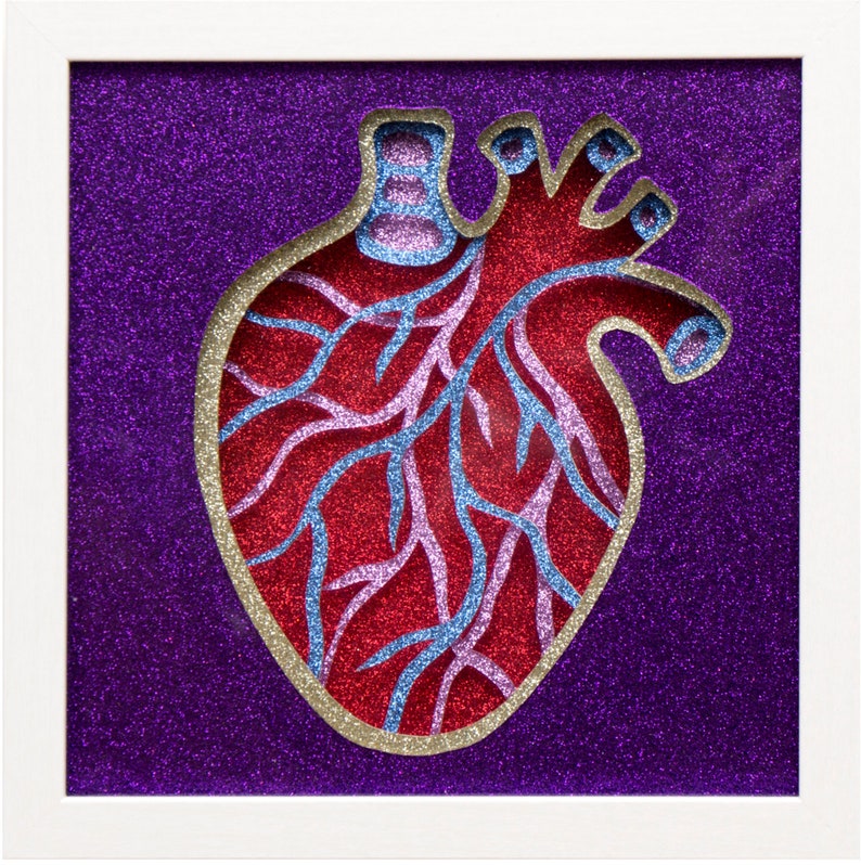 Anatomical Heart Paper Cut Art Doctor Gift Nurse Gift Anatomy Decor ...