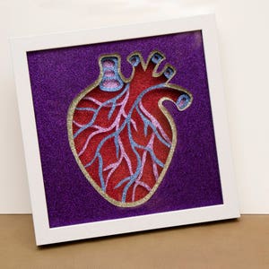 Anatomical Heart Paper Cut Art - Doctor Gift - Nurse Gift - Anatomy ...
