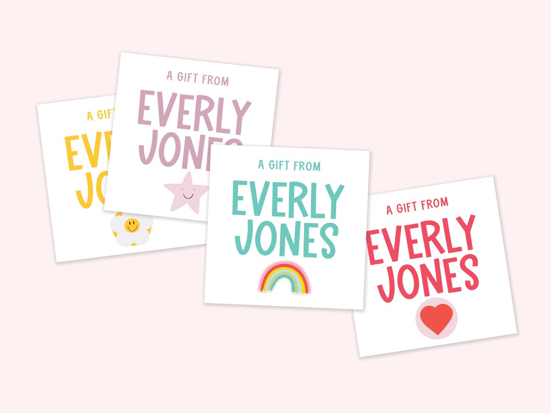 Birthday Stickers - to From Labels - Kids Gift Stickers - Name Stickers ...