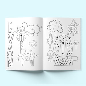 Personalized Kids Coloring Books - Toddler Travel Activity Book - Kids ...