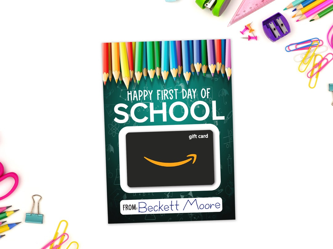 Teacher Appreciation - Gift Card Holder - INSTANT DOWNLOAD - First Day ...