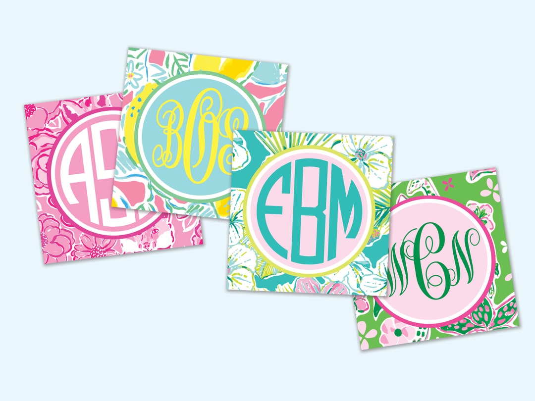Custom Monogram Stickers - to From Labels - Gift Stickers - Name ...
