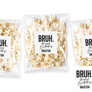 Bruh Birthday Favor Labels - Bruh Party Favors - Boy Birthday Theme ...