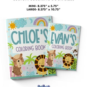 Personalized Kids Coloring Books - Toddler Travel Activity Book - Kids ...