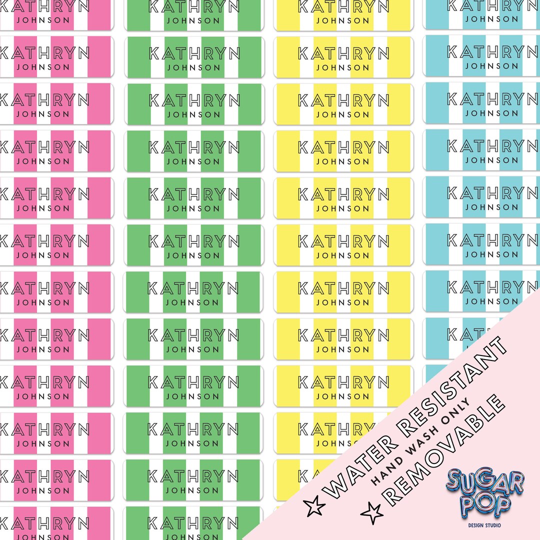 School Supply Labels - Personalized Name Labels - Kids Name Labels ...