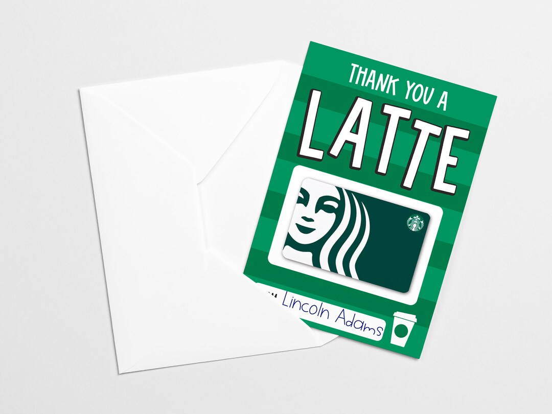 Thanks a Latte - Coffee Gift Card Holder - Latte Gift Card Holder ...
