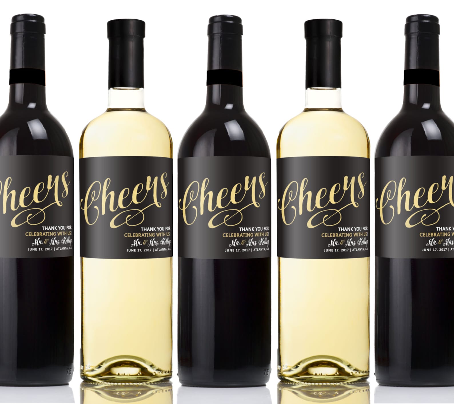 Wine Label Wedding Favors - Cheers Champagne Labels - Engagement Wine ...