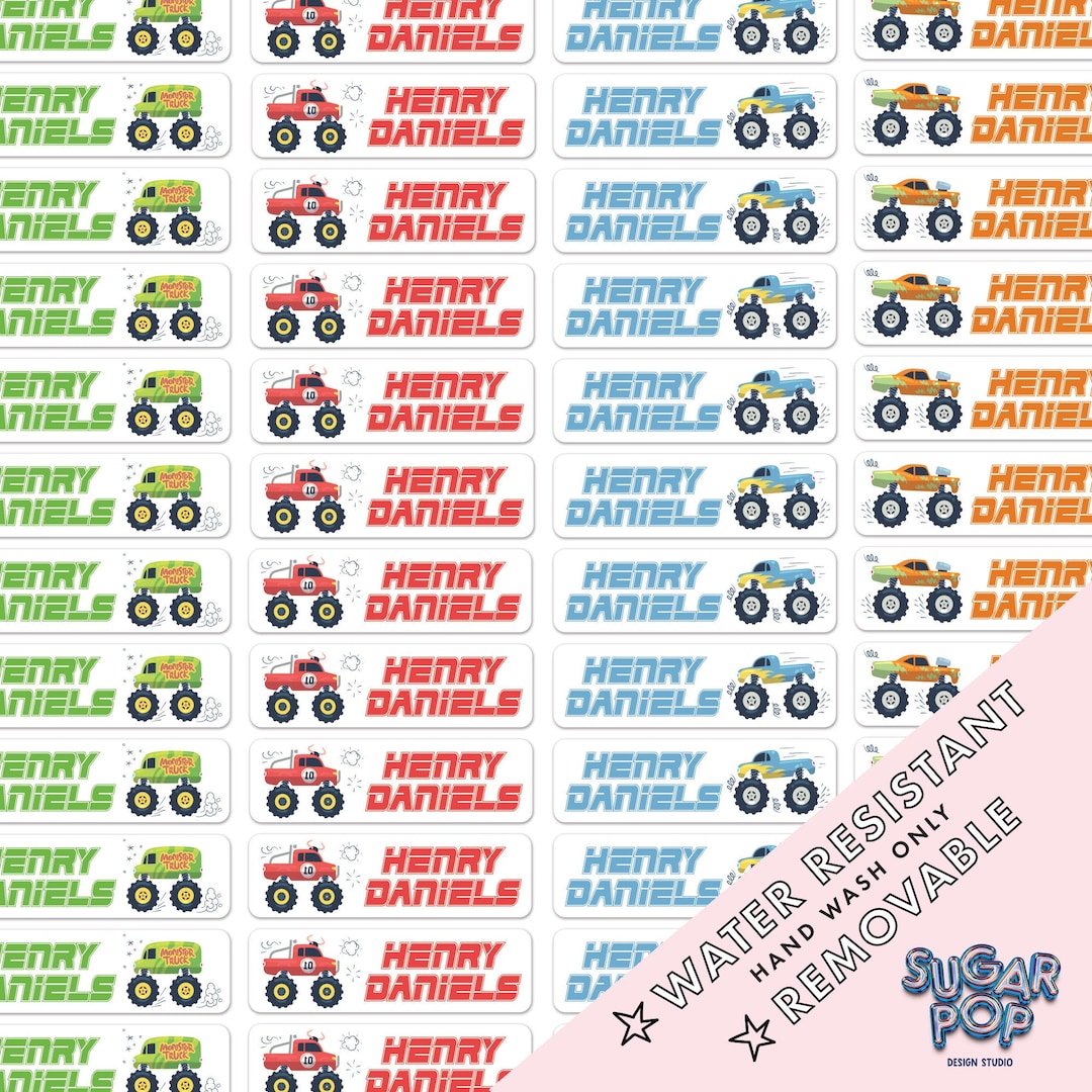 Back to School Name Tag Label - Kids Sticker Name Labels - Preschool ...