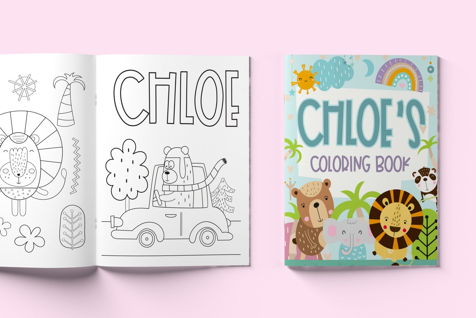 Personalized Kids Coloring Books - Toddler Travel Activity Book - Kids ...