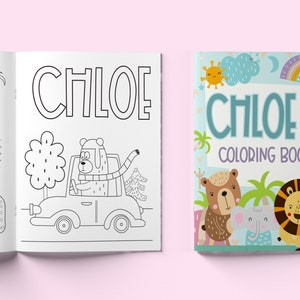 Personalized Kids Coloring Books - Toddler Travel Activity Book - Kids ...