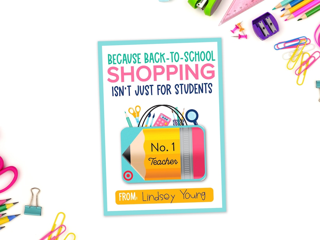 Teacher Appreciation Gift - Gift Card Holder - Back to School Gift Card ...