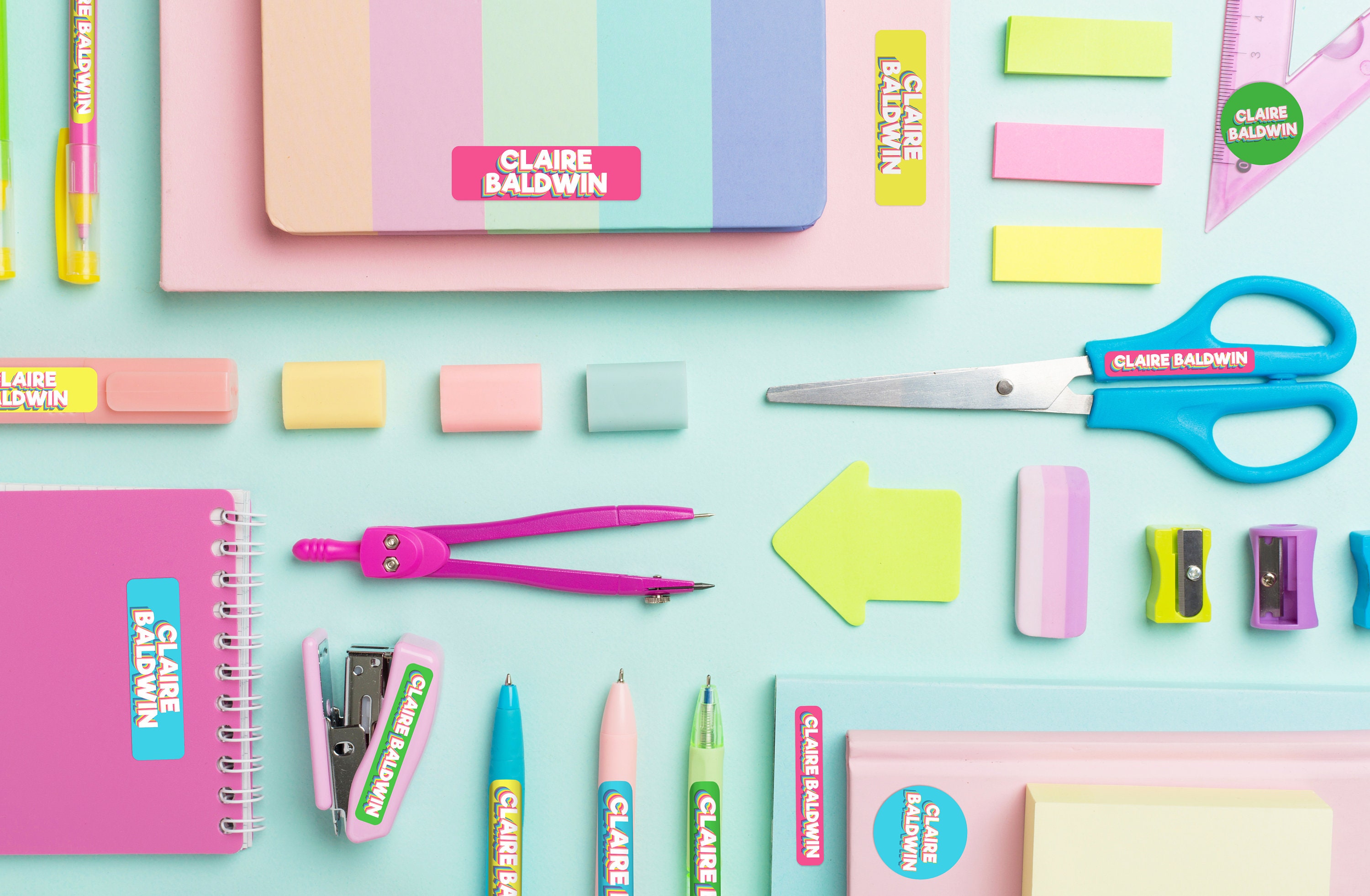 School Supply Labels - Personalized Name Labels - Kids Name Labels ...