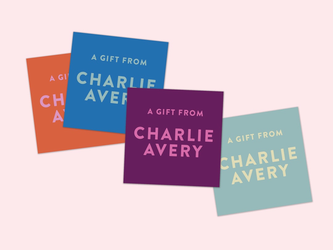 Colorful Gift Stickers - to From Labels - Kids Gift Stickers - Name ...