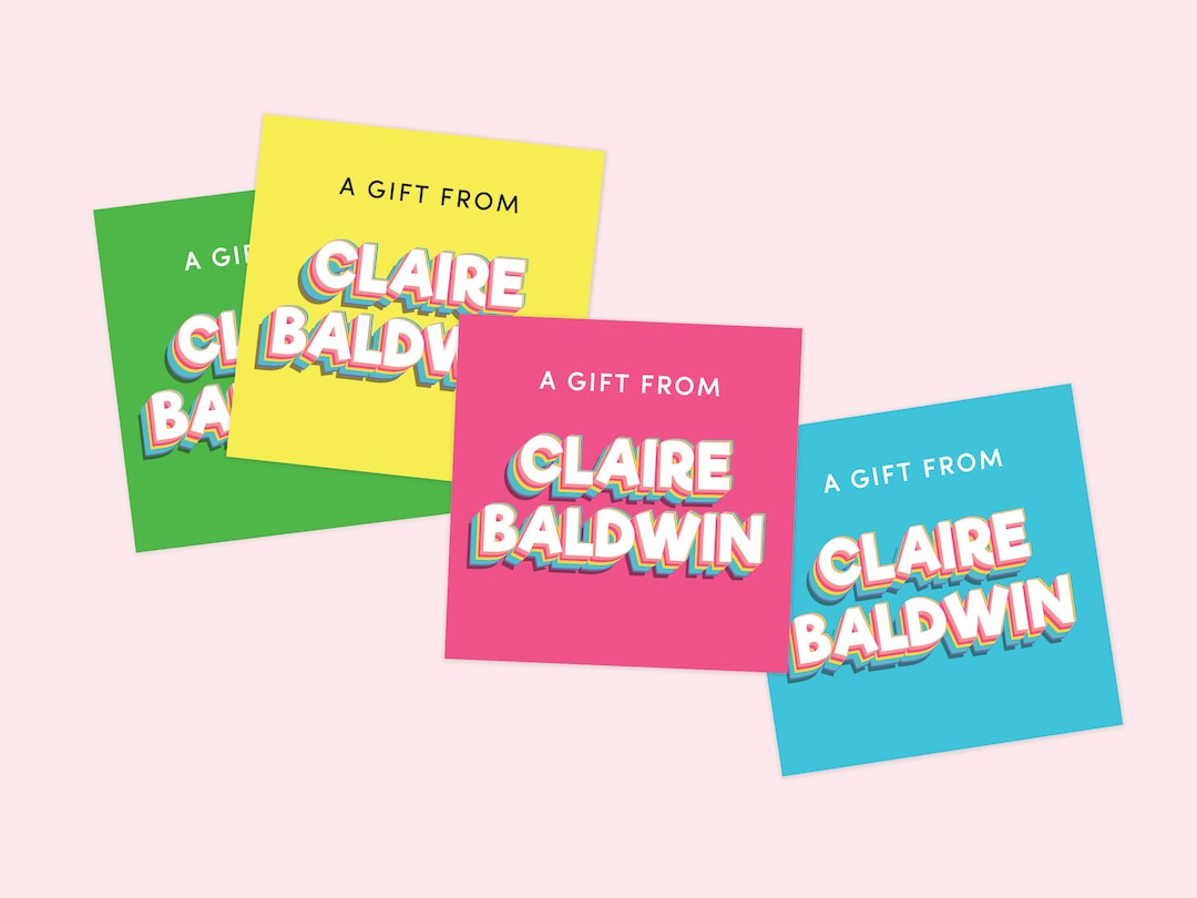 Colorful Birthday Gift Tag Stickers - to From Labels - Kids Gift ...