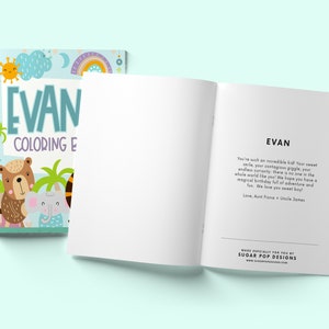 Personalized Kids Coloring Books - Toddler Travel Activity Book - Kids ...