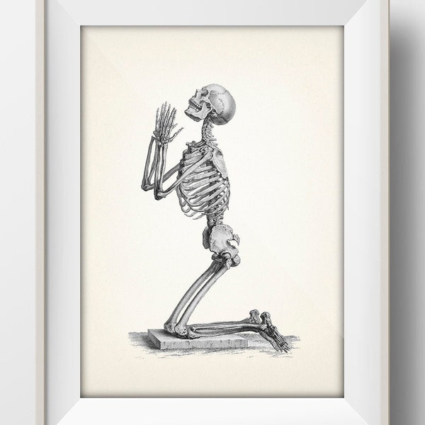 Praying Skeleton - Etsy