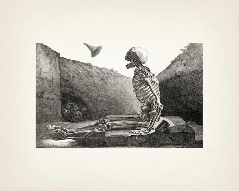 1779 Skeleton Rising From the Dead by Gamelin HU-22 Fine - Etsy