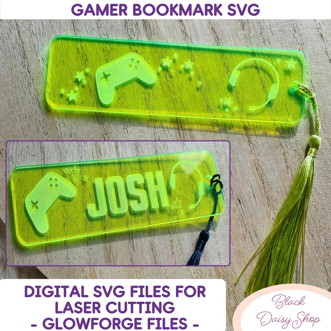 Personalized Gamer Bookmark SVG: Laser Cut Files (digital Download) - Etsy