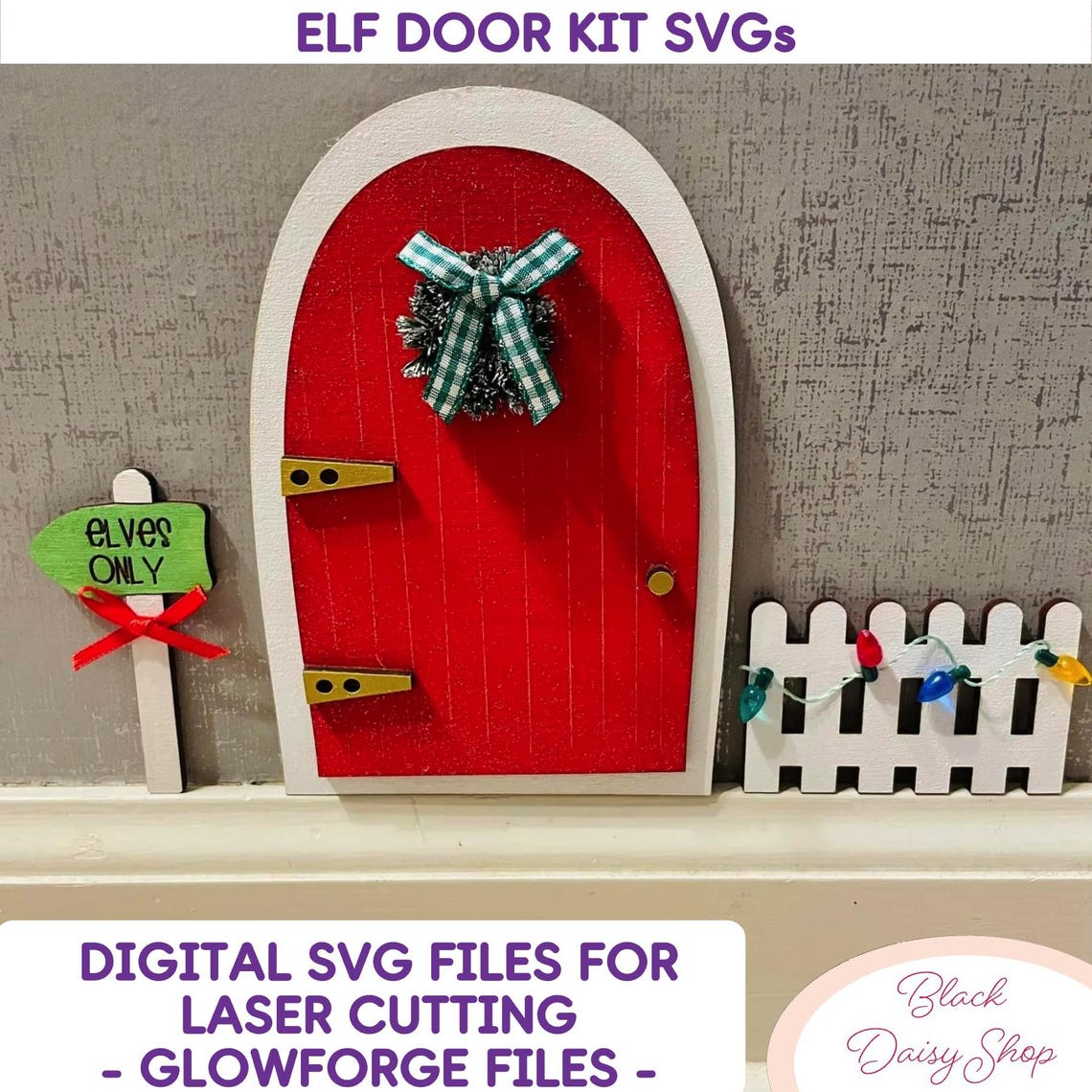 Christmas Elf Door Kit SVG: Laser Cut Door Files (digital Cut File) - Etsy